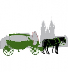 Carriage silhouettes Royalty Free Vector Image