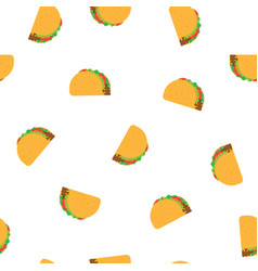 Tacos seamless pattern mexican food Royalty Free Vector