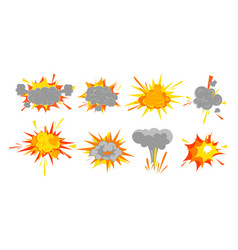 Cartoon colorful gemstones explosion frames Vector Image