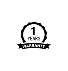 1 year warranty label or sticker Royalty Free Vector Image
