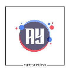 Initial letter ay logo template design Royalty Free Vector