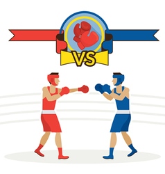 Boxing match in ring Royalty Free Vector Image