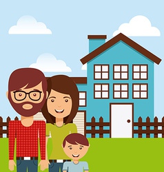 Family home Royalty Free Vector Image - VectorStock