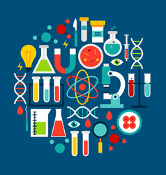 Science seamless pattern in flat design style Vector Image