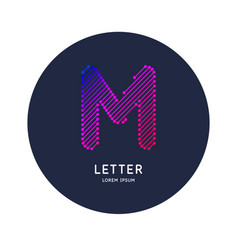 Abstract letter m logo icon design modern Vector Image
