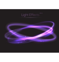 Circle golden light tracing effect Royalty Free Vector Image