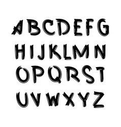 Alphabet calligraphic font unique custom Vector Image