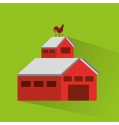 A red barn house Royalty Free Vector Image - VectorStock