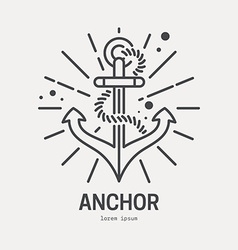 Marine seafarer anchor trident icon Royalty Free Vector