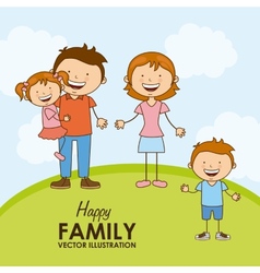Happy family Royalty Free Vector Image - VectorStock