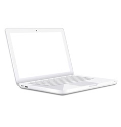 Laptop isolated on white background Royalty Free Vector