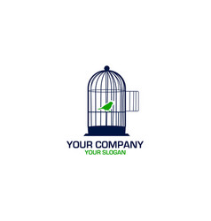 Bird in a cage Royalty Free Vector Image - VectorStock