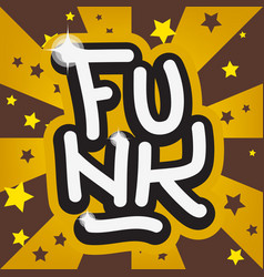 Funk music lettering type design image Royalty Free Vector