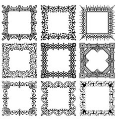 Antique map borders frames Royalty Free Vector Image