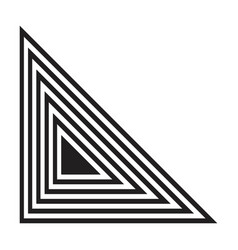 Tracing pattern right curve lines worksheet Vector Image