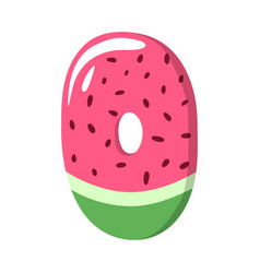 Watermelon alphabet sign on white background Vector Image