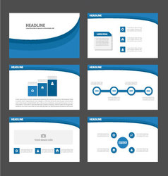 Blue abstract presentation templates infographic Vector Image