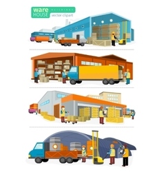 Warehouse infographic elements flat design Vector Image
