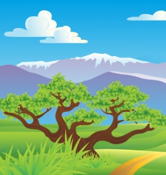 A simple nature landscape Royalty Free Vector Image