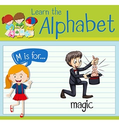 Flashcard letter m is for music Royalty Free Vector Image