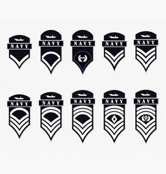 Usa army enlisted ranks chevrons with insignia Vector Image
