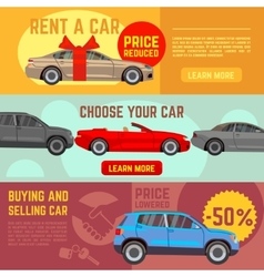 Car repair banner set Royalty Free Vector Image