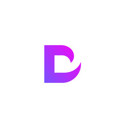 Letter d beauty logo design woman face silhouette Vector Image