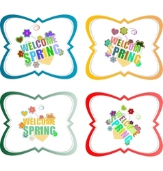 Bienvenidos welcome in spanish Royalty Free Vector Image