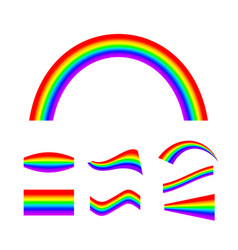 Colorful palette set bright colors rainbow Vector Image