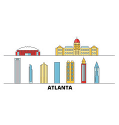 Atlanta landmarks and monuments Royalty Free Vector Image