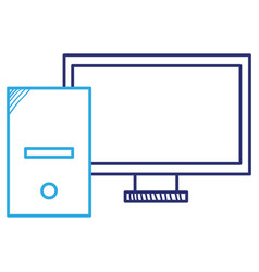 Program code icon in flat style personal computer Vector Image