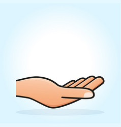 A human hand cartoon Royalty Free Vector Image