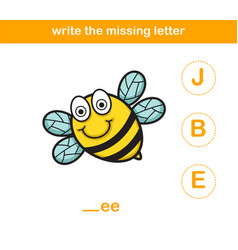 Alphabet letter b-bear exercise with cartoon Vector Image