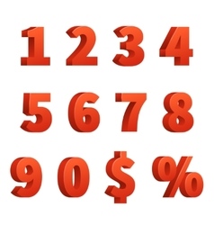 Hands up crazy numbers Royalty Free Vector Image