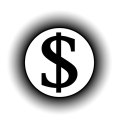 Money icon on white background dollar and cash Vector Image