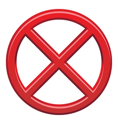 No sign isolated on transparent background Vector Image
