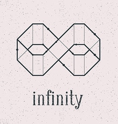 Impossible geometry shape optical illusion line Vector Image