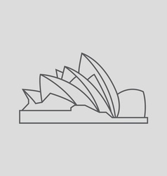 Sydney opera house logo Royalty Free Vector Image