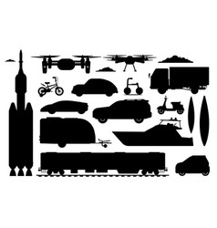 Construction vehicles set heavy machines Vector Image