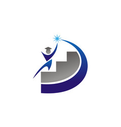 Teamwork education students goals logo Royalty Free Vector