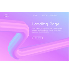 Gradient web landing page design Royalty Free Vector Image