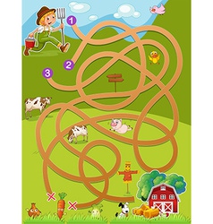 A board game template Royalty Free Vector Image