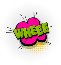 Comics pop art wow balloon cartoon sound Vector Image