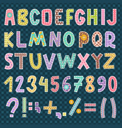 Collage alphabet letters made from Royalty Free Vector Image