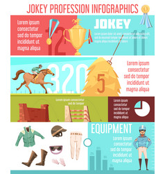 Equestrian sport infographic Royalty Free Vector Image
