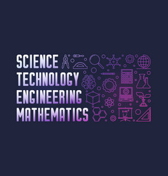 Science technology engineering and math Royalty Free Vector