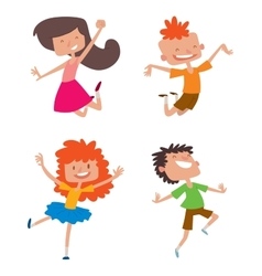 Five different positions of a girl Royalty Free Vector Image