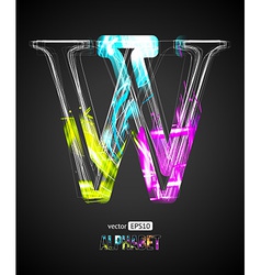 Design light effect alphabet letter s Royalty Free Vector