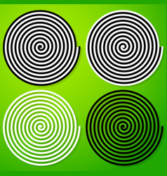 Hypnotic colored shapes abstract round spiral Vector Image