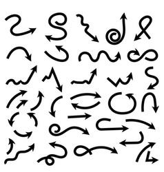 Black arrows set Royalty Free Vector Image - VectorStock